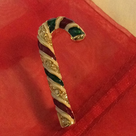Vintage | Jewelry | Vintage Candy Cane Pin | Poshmark